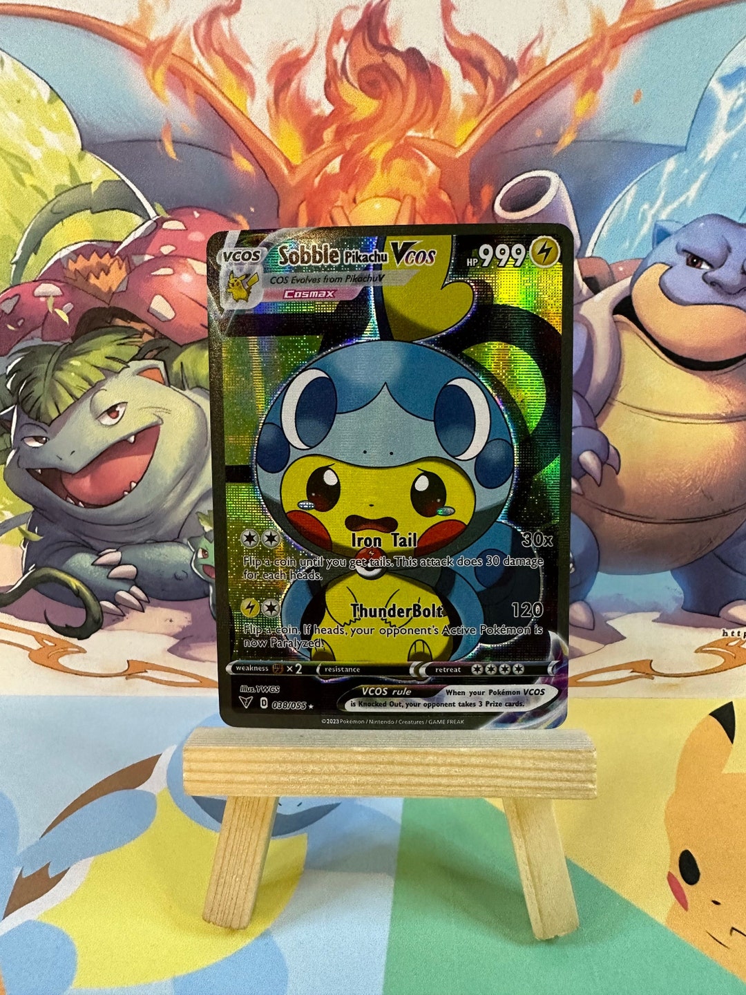 Cosplay Pikachu - Sobble Pikachu Vcos - Prismatic Holographic Pokemon ...