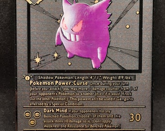 Gengar Metal Card - Etsy