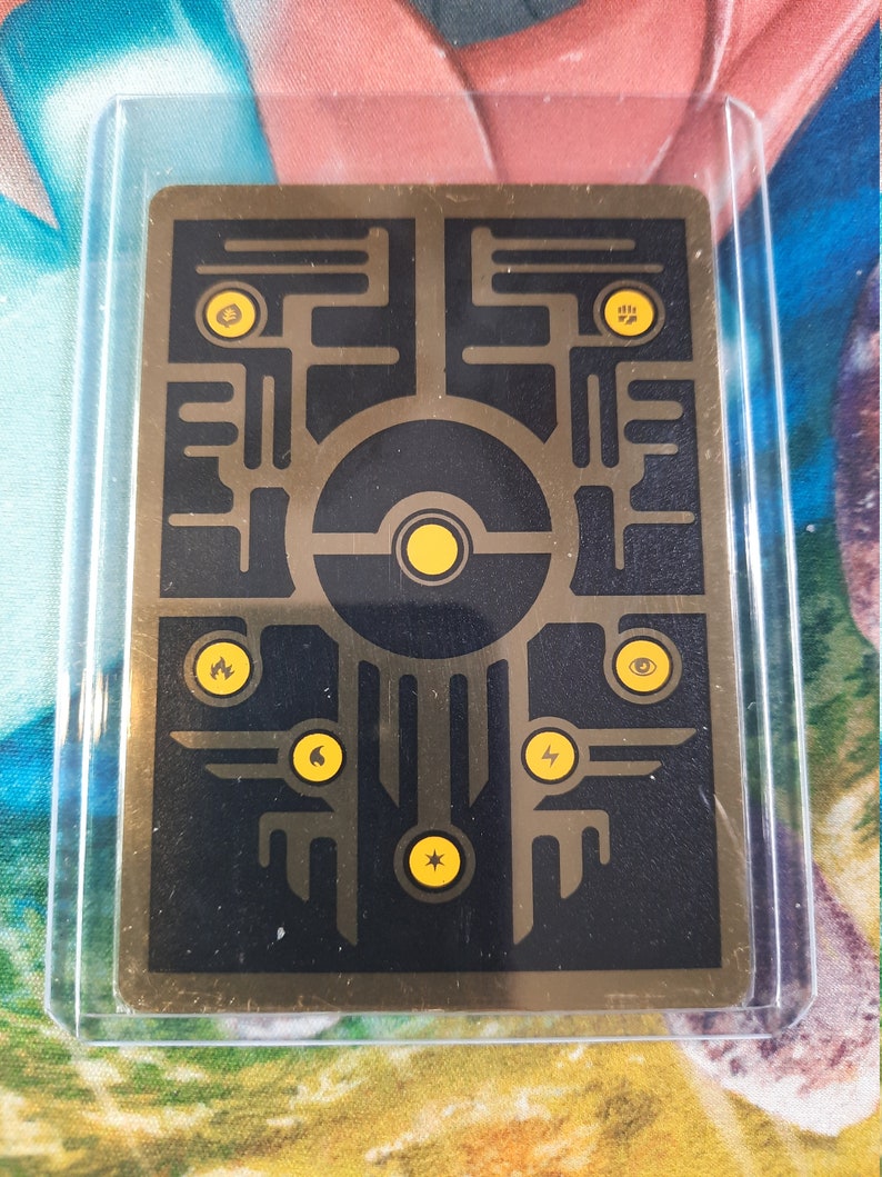 Ancient Mewtwo Black Gold Metal Pokemon Card | Etsy