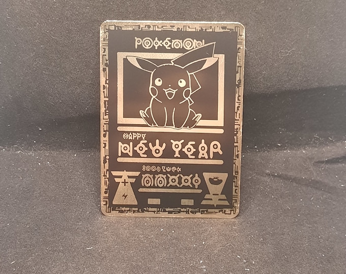 Ancient Pikachu Black Gold Metal Pokemon Card - Etsy