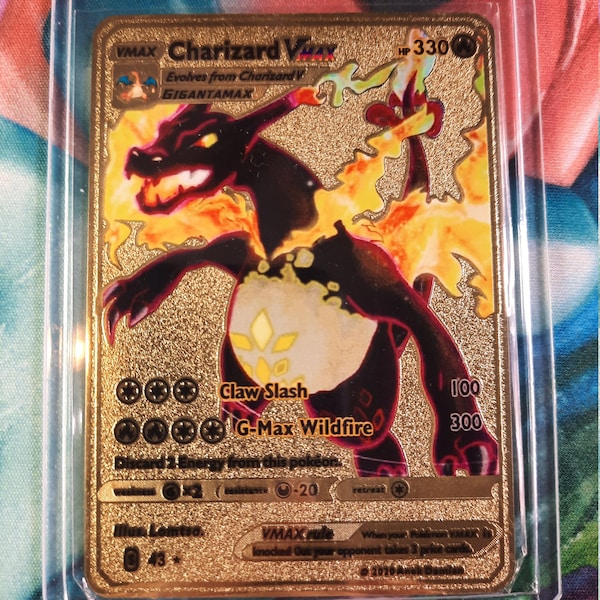 Charizard Vmax Gold - Etsy