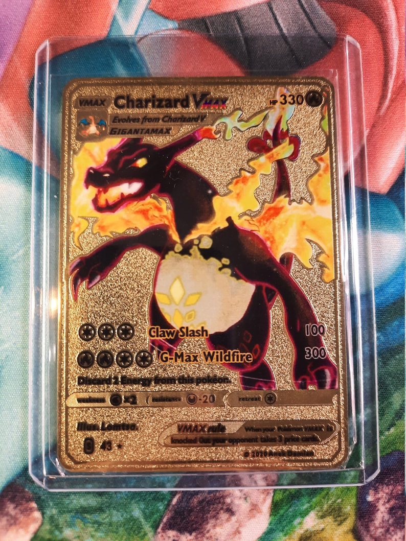 Charizard VMAX Brillante VMAX Alt Art Oro Metal Pokemon Card - Etsy España