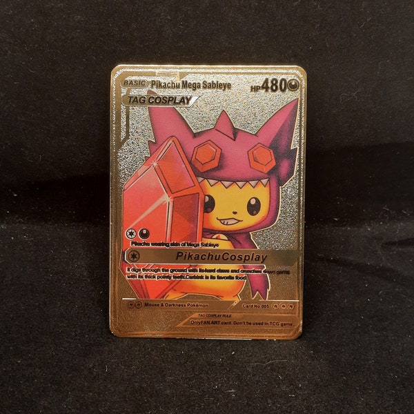 Pikachu Mega Card - Etsy