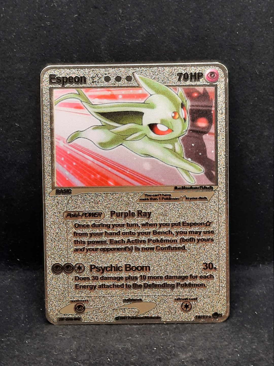 Espeon Star Gold Metal Pokemon Card - Etsy