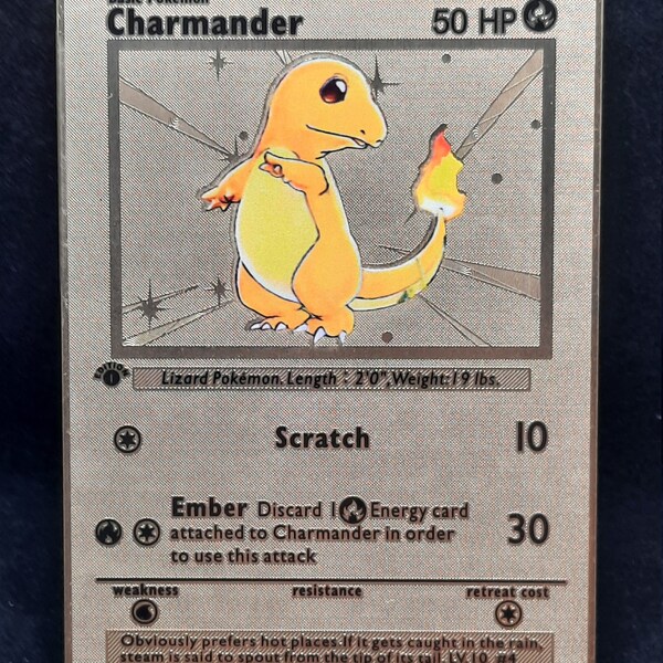Charmander Card 1st Edition - Etsy