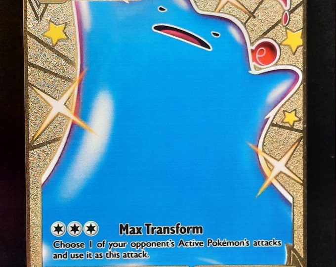 Ditto VMAX Shiny Gold Metal Pokemon Card - Etsy