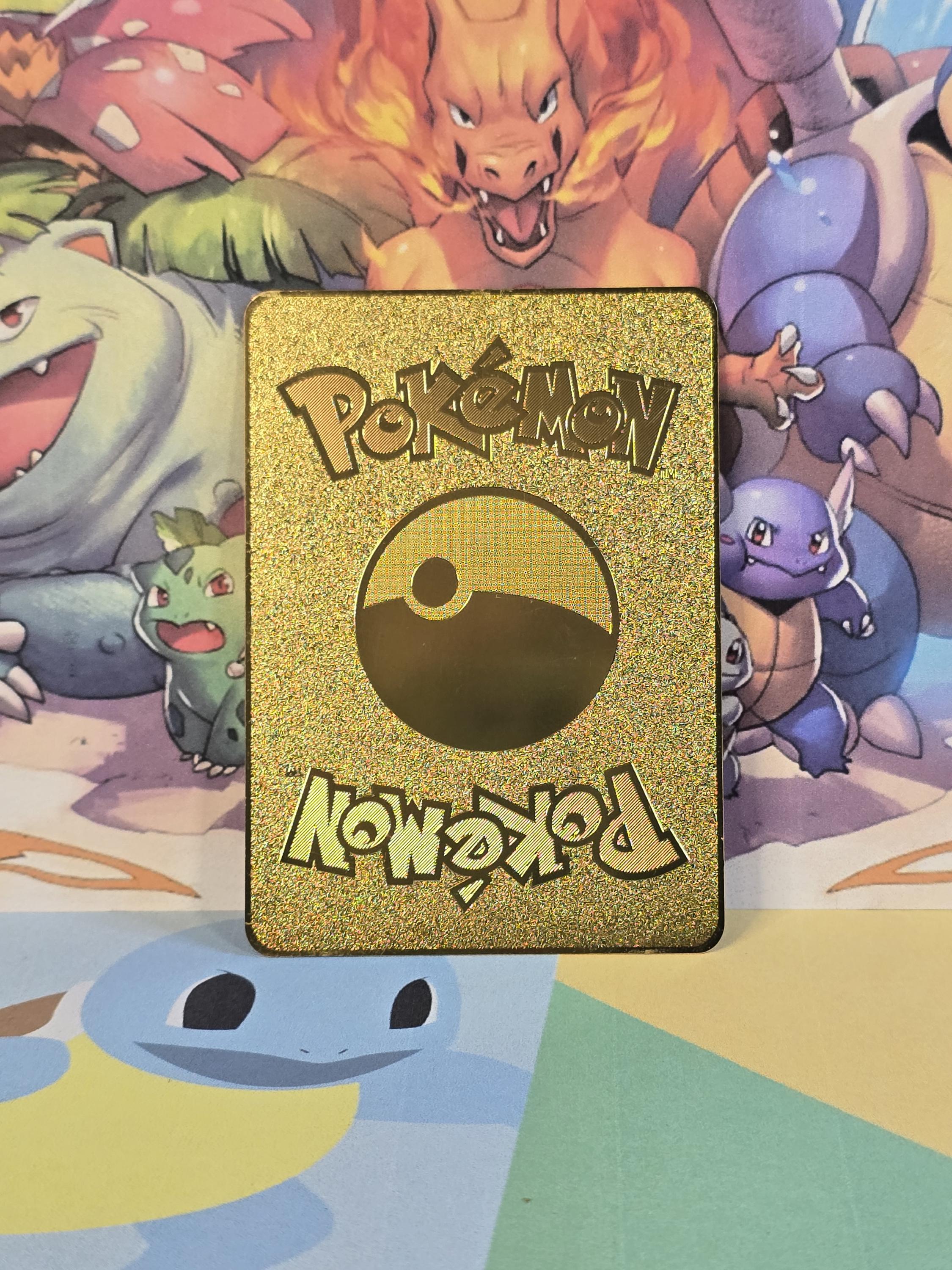 Snorlax With Munchlax & Mew Tag Team Gold Metal Pokemon Card Van Gogh ...