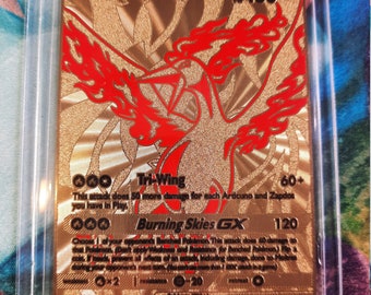 Gold Moltres Gx Card - Etsy