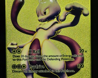 Gold Mewtwo Ex - Etsy