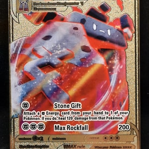 Stonjourner VMAX Gold Metal Pokemon Card - Etsy