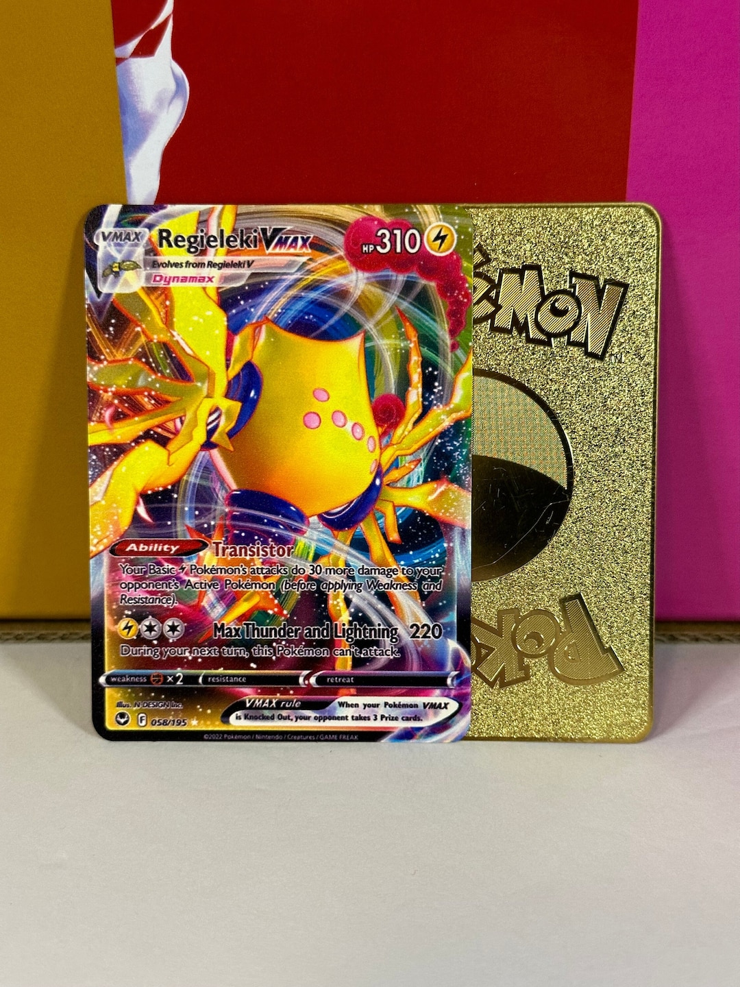 Regieleki VMAX Gold Metal Pokemon Card - Etsy
