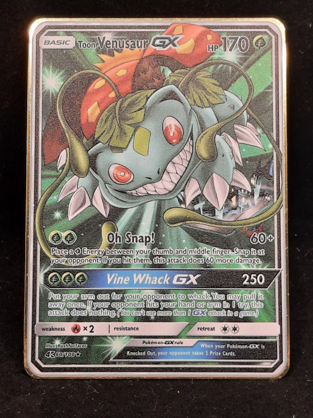 Toon Venusaur GX Gold Metal Konami Yugioh Pokemon Card - Etsy