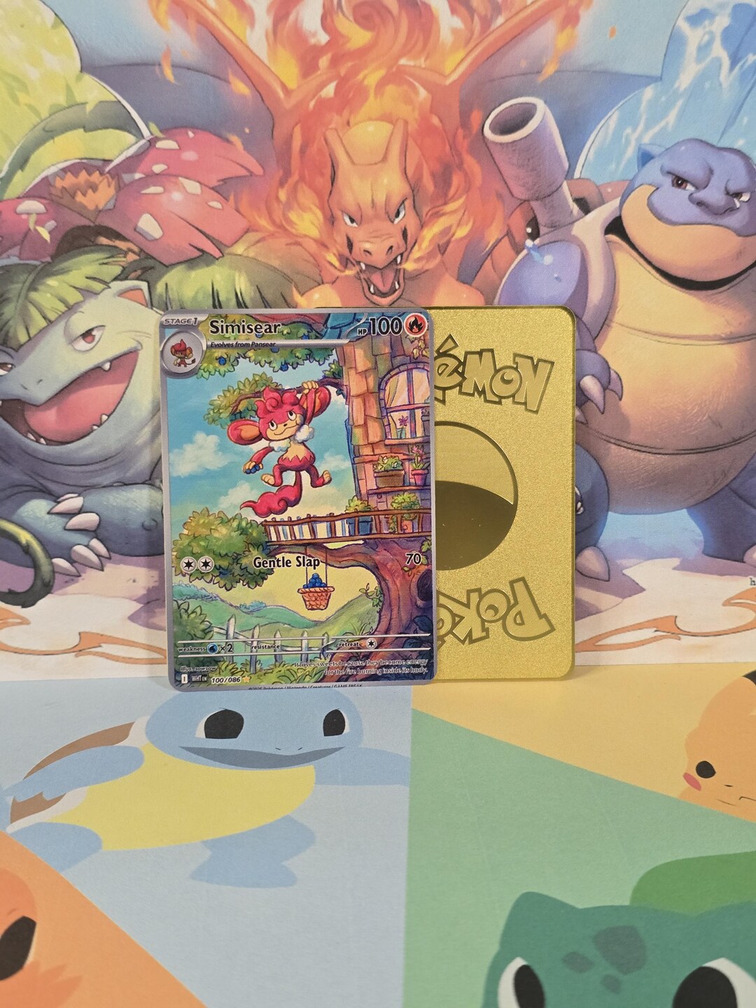 Simisear White Flare IR Full Art Gold Metal Pokemon Card - Etsy