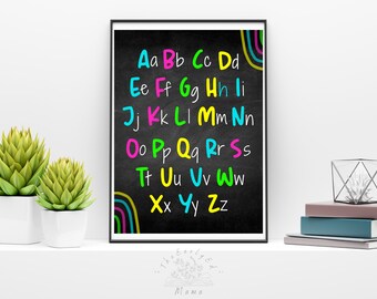 Chalkboard Alphabet - Etsy