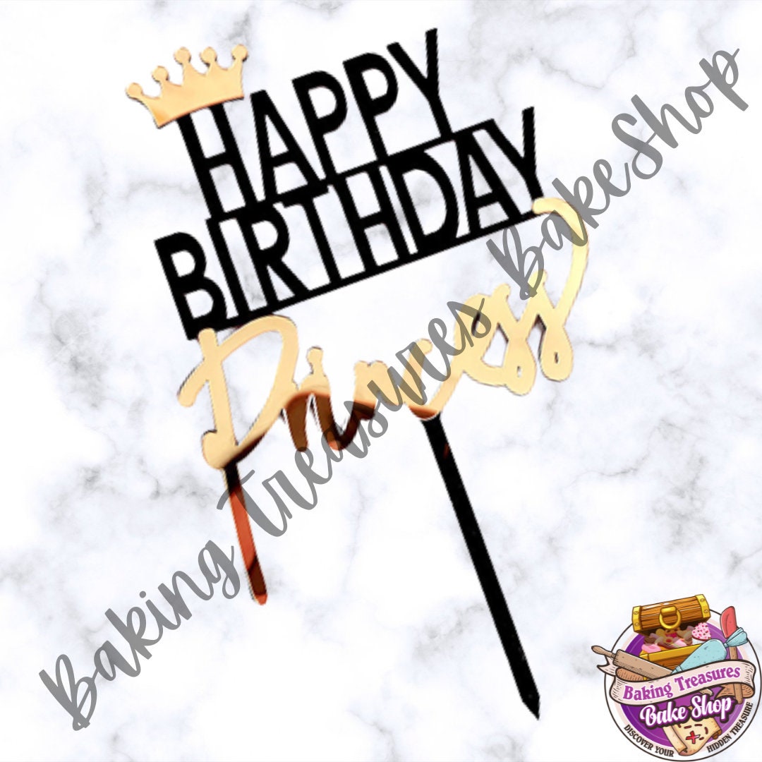 Princess Birthday Cake Topper - Etsy