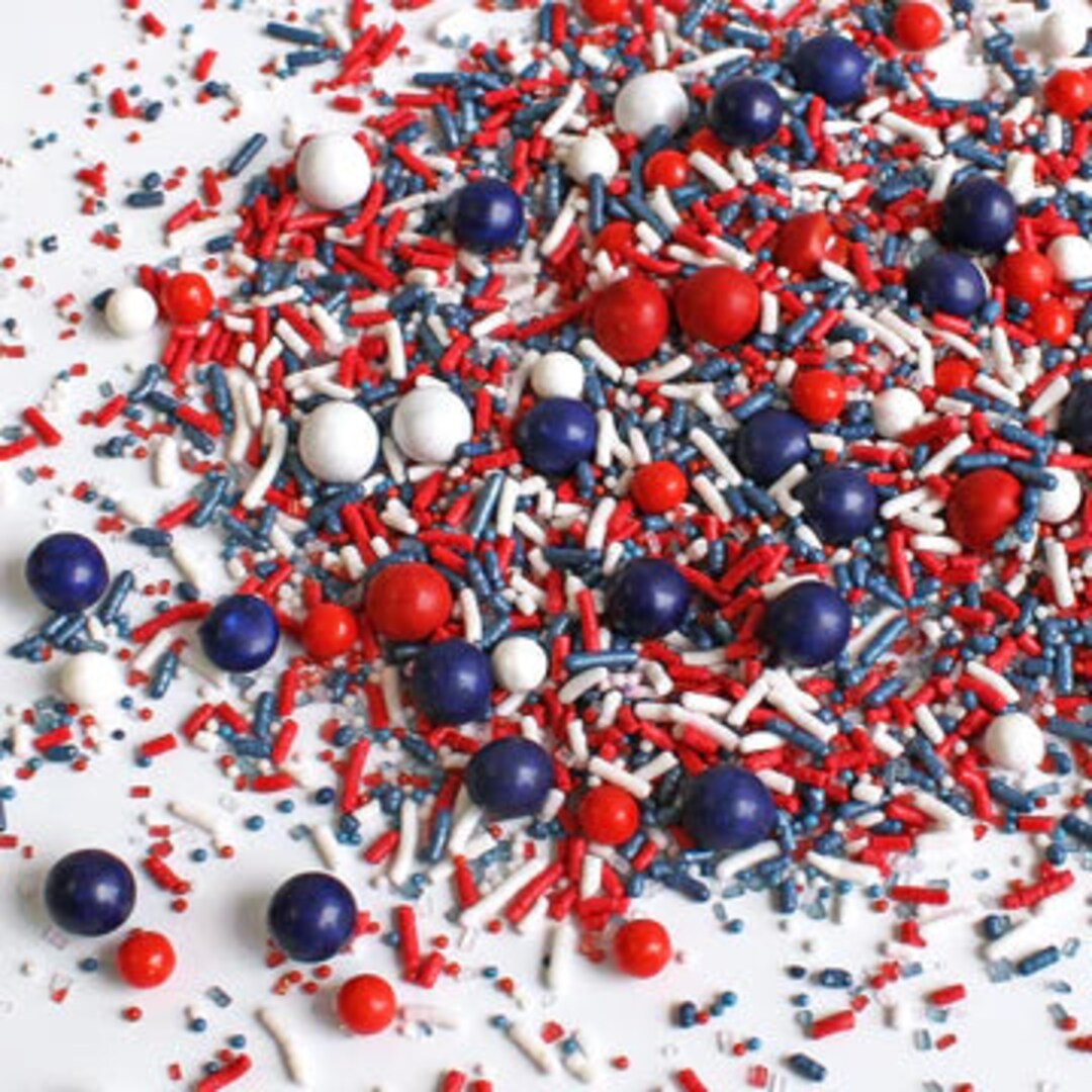 Sprinkle Pop Navy Blue, Red & White Sporty Sprinkles 4oz - Etsy