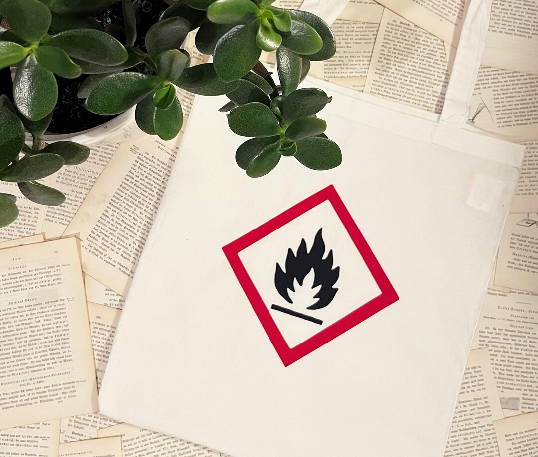 Hazard Pictogram GHS 02 Flame Easily/highly Flammable Fabric Bag With ...