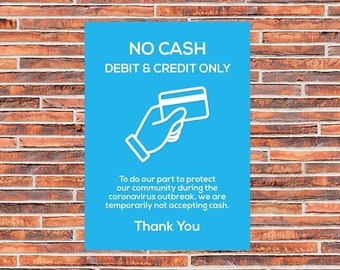 Cash Accepted Sign - Etsy