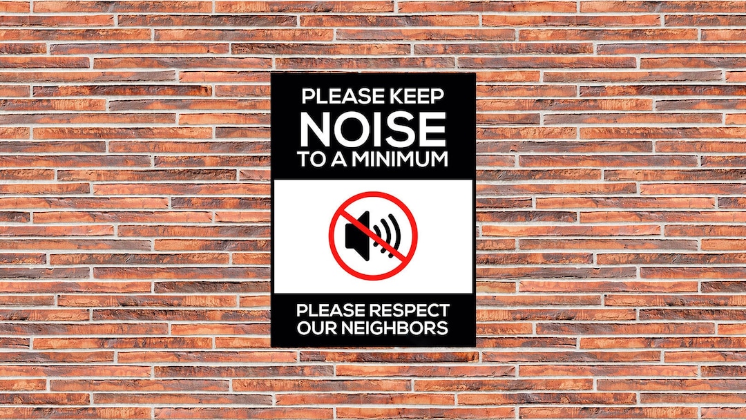 Minimum Noise Sign Board Printable Instant Download - Etsy Ireland