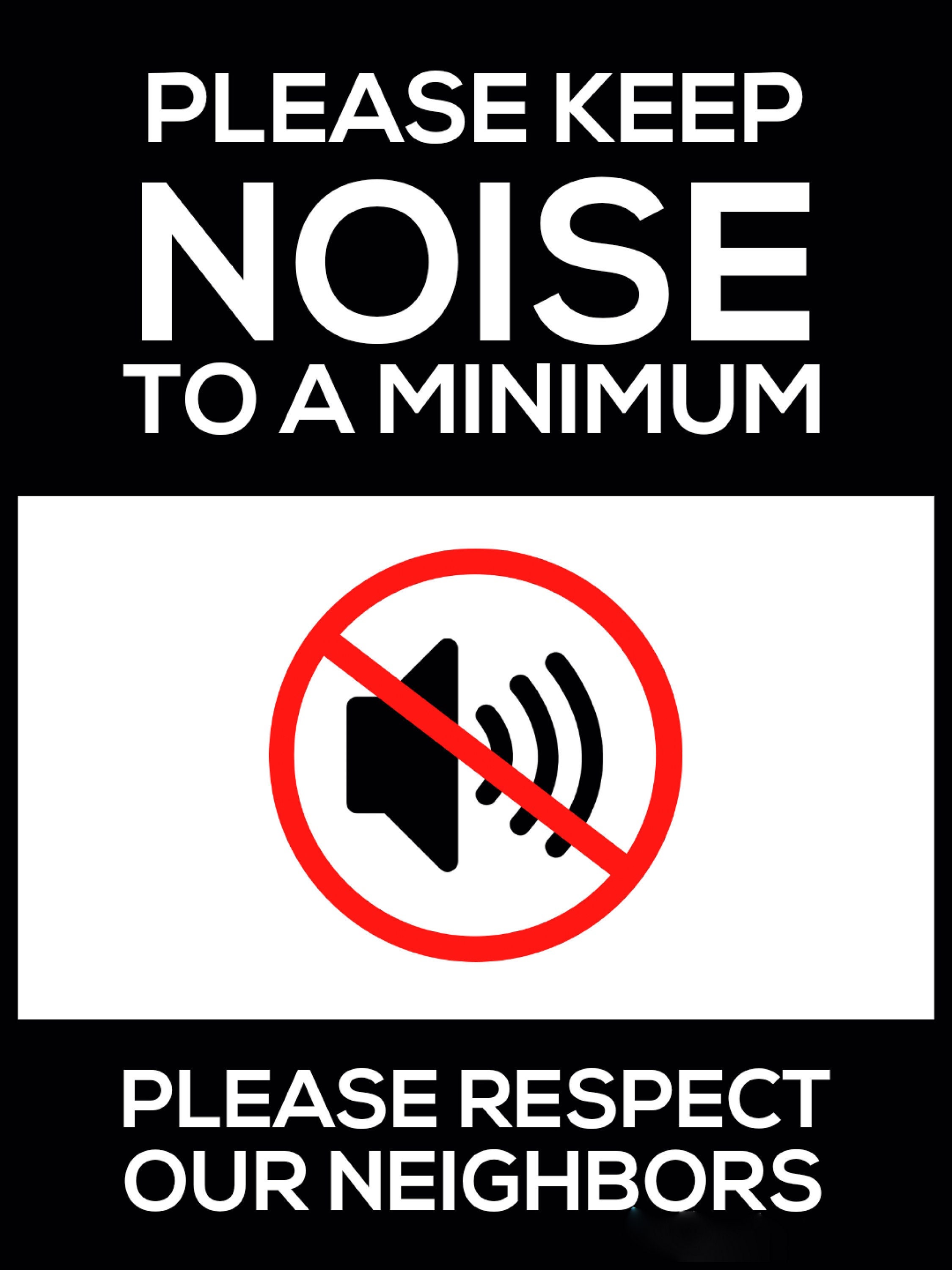 Minimum Noise Sign Board Printable Instant Download - Etsy