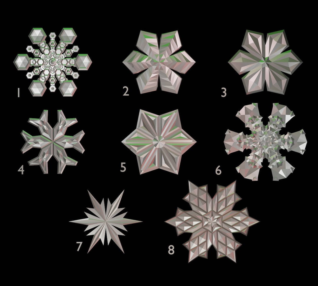 Snowflake 3d STL Files for CNC Router - Etsy