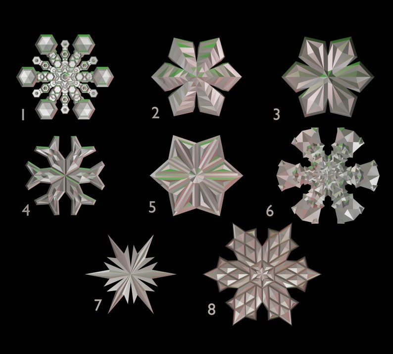 Snowflake 3d STL Files for CNC Router - Etsy