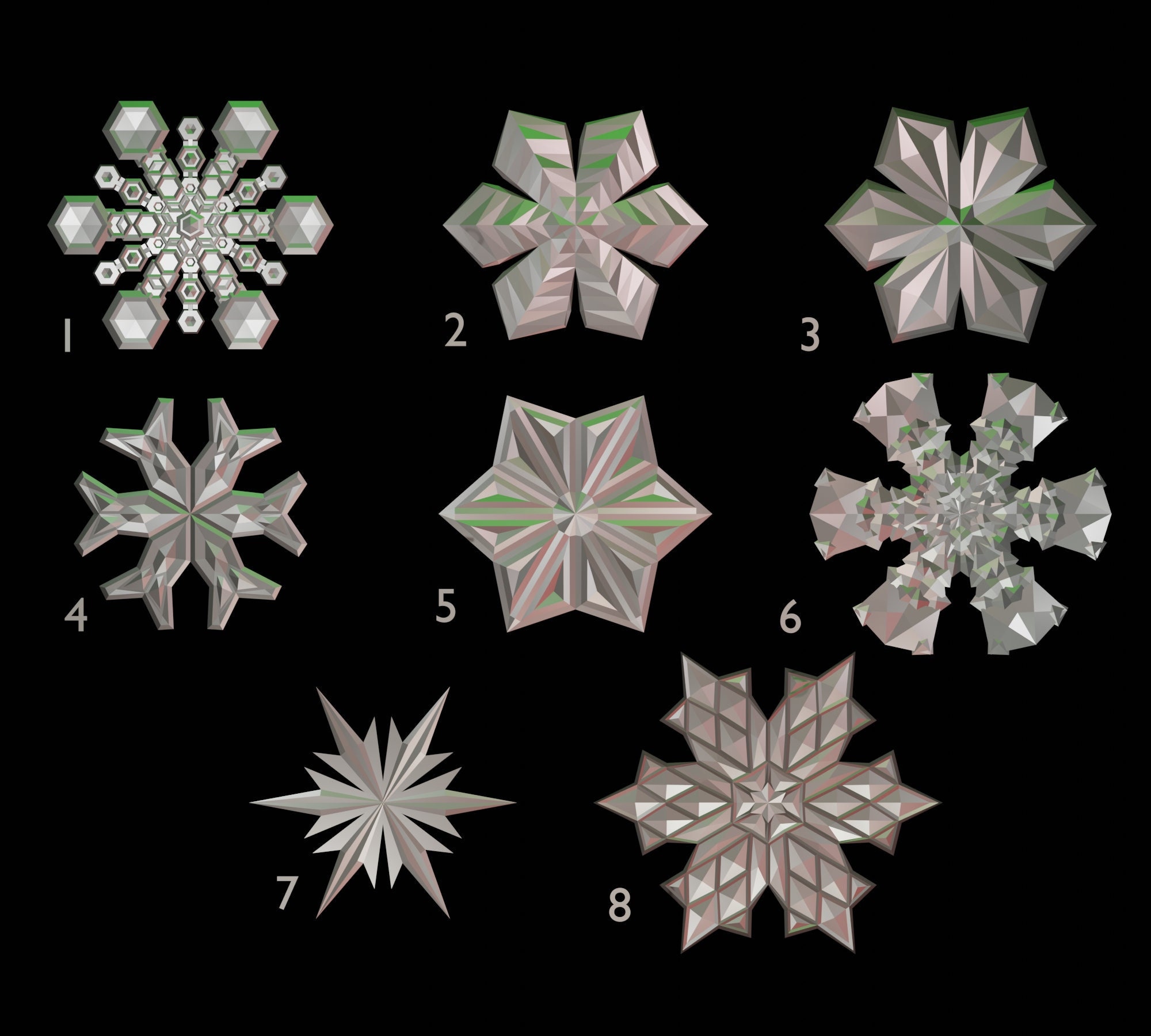 Snowflake 3d STL Files for CNC Router - Etsy