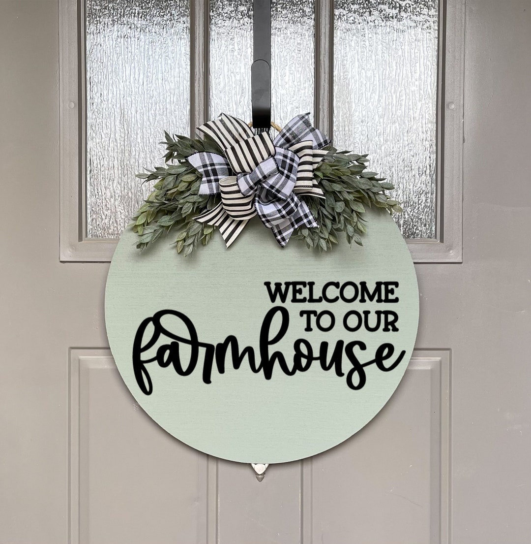 Welcome to Our Farmhouse Sign Farmhouse Door Sign Welcome to - Etsy