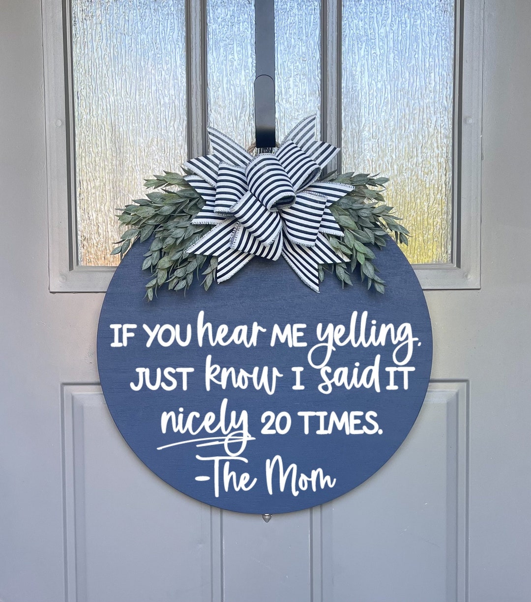 If You Hear Me Yelling Door Sign Front Door Sign Door - Etsy