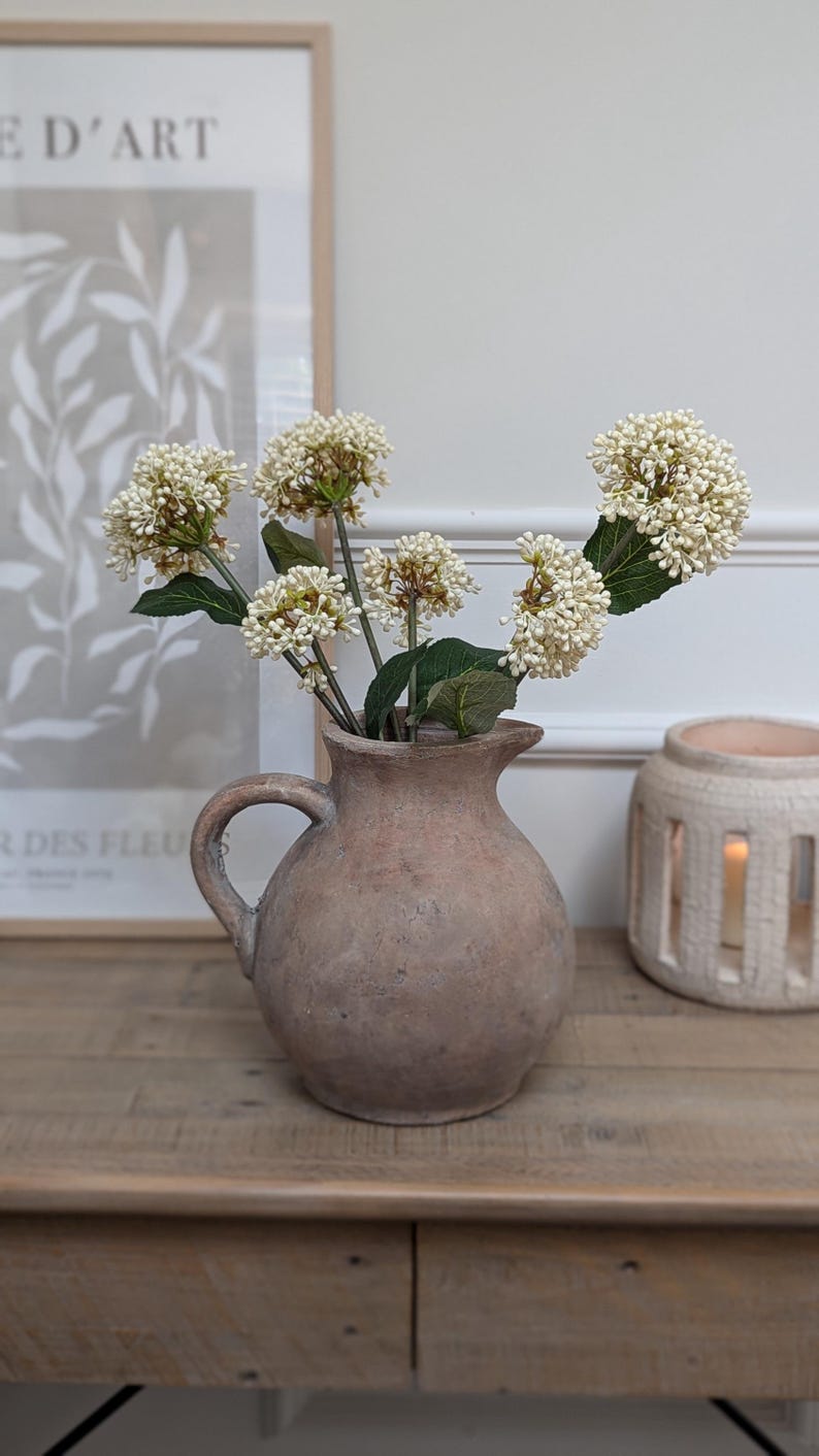 Rustic Brown Jug Vase - Etsy UK
