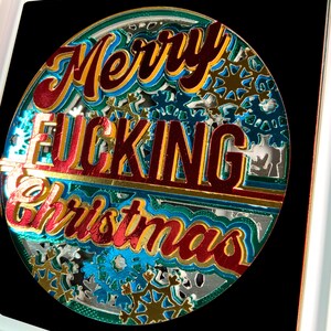 3D Merry Fucking Christmas SVG File. Cuss Word Layered Cut File for ...