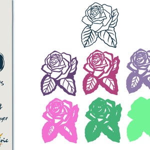 3D Rose Layered SVG, Multilayer Cut File for Cricut, Silhouette and ...