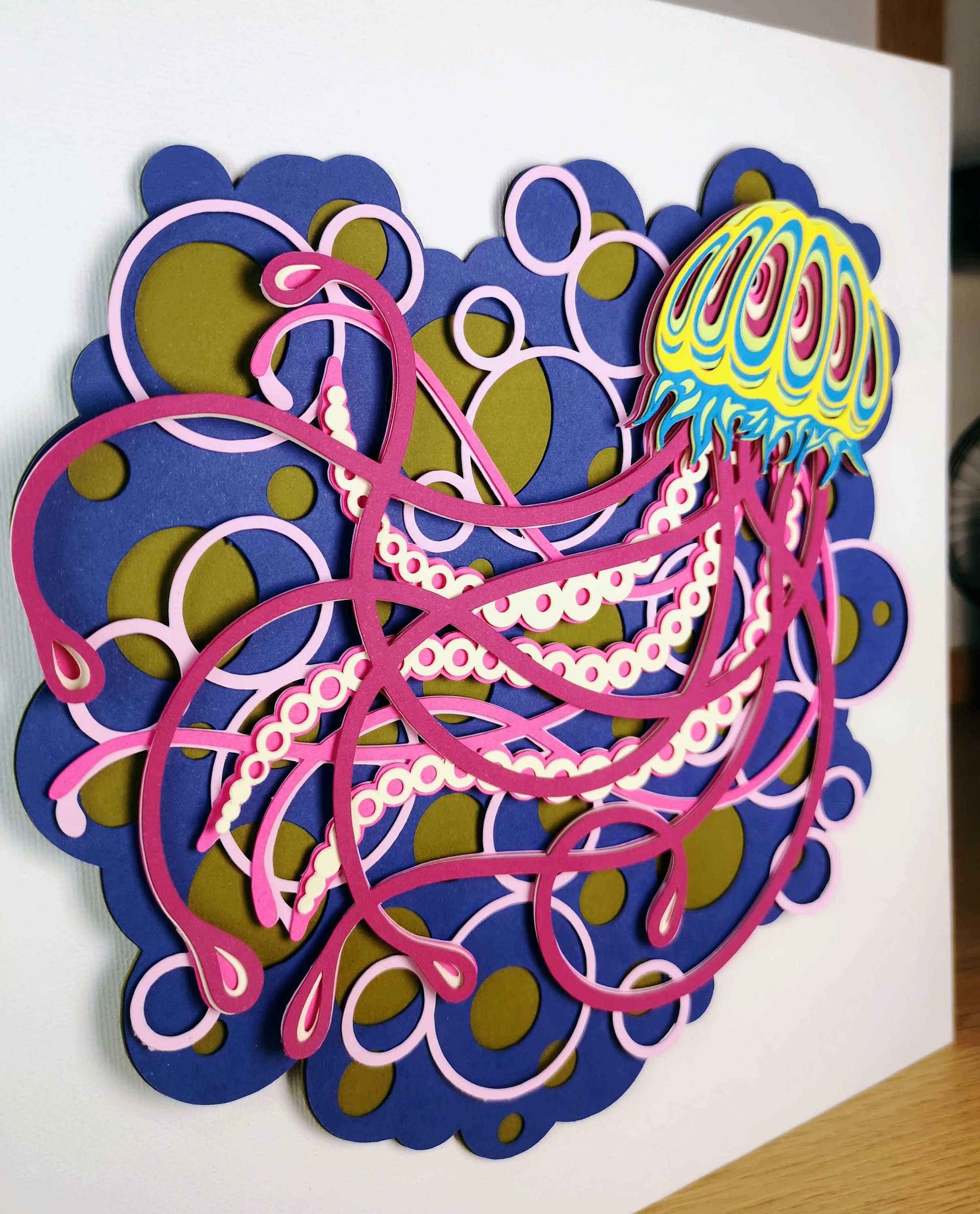 3D Jellyfish Mandala SVG: Layered Cut File for Cricut, Silhouette ...