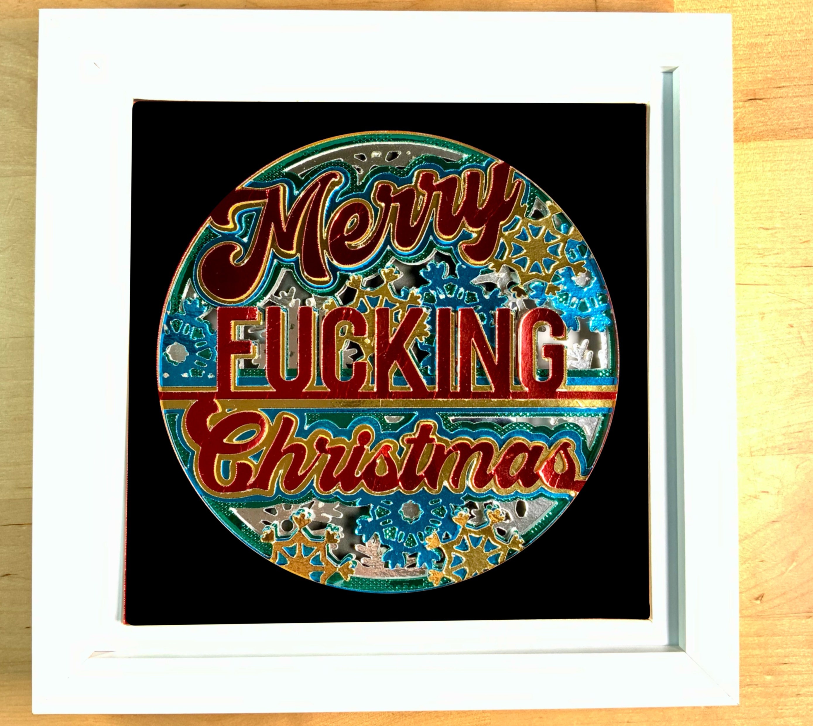 3D Merry Fucking Christmas SVG File. Cuss Word Layered Cut File for ...