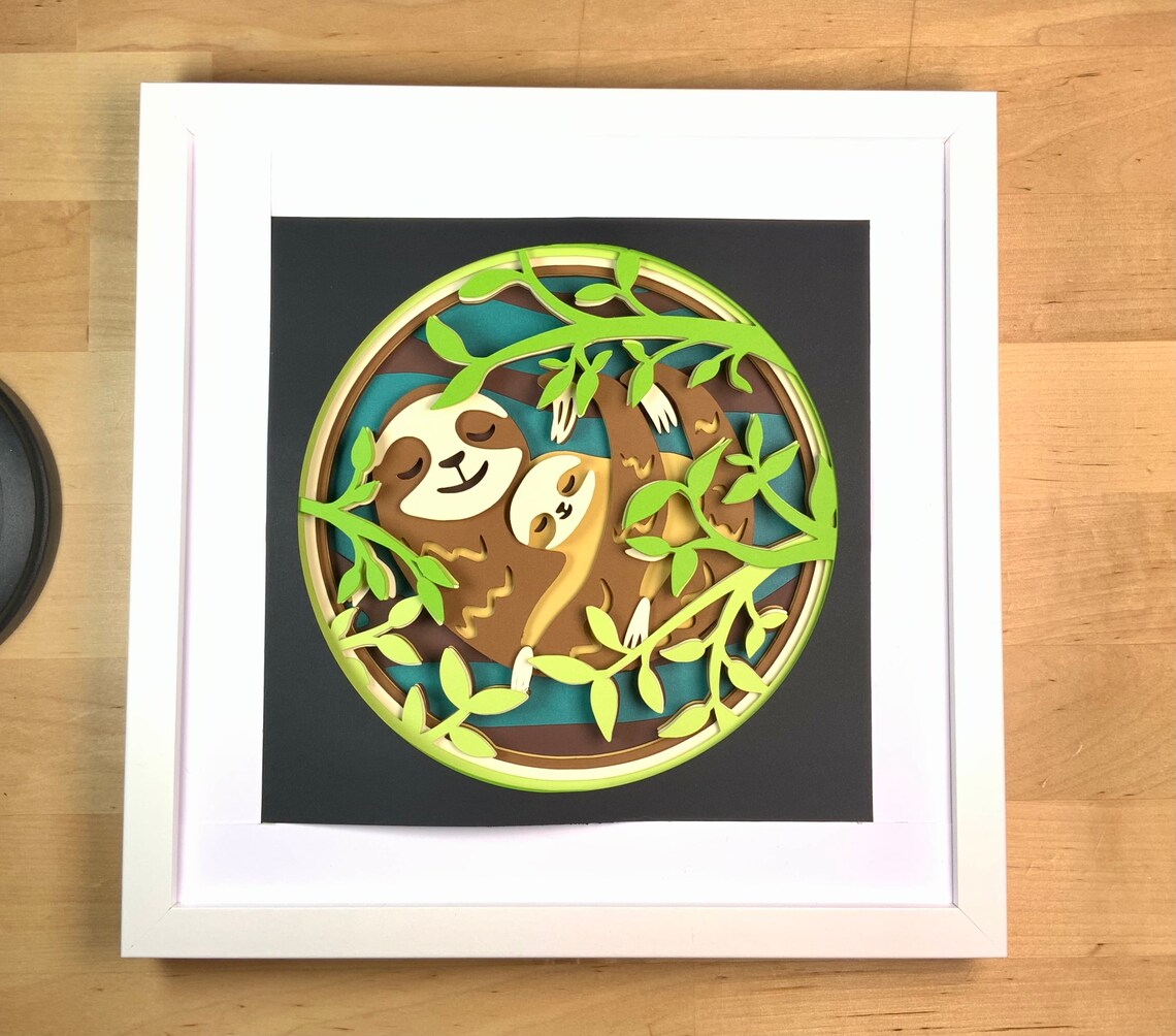 3D Sloth SVG Layered Cut File for Cricut Silhouette Cnc - Etsy