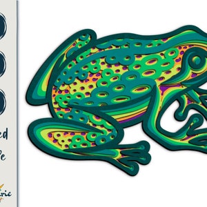 3D Tree Frog Mandala SVG: Multilayer Cut Files for Cricut, Glowforge ...
