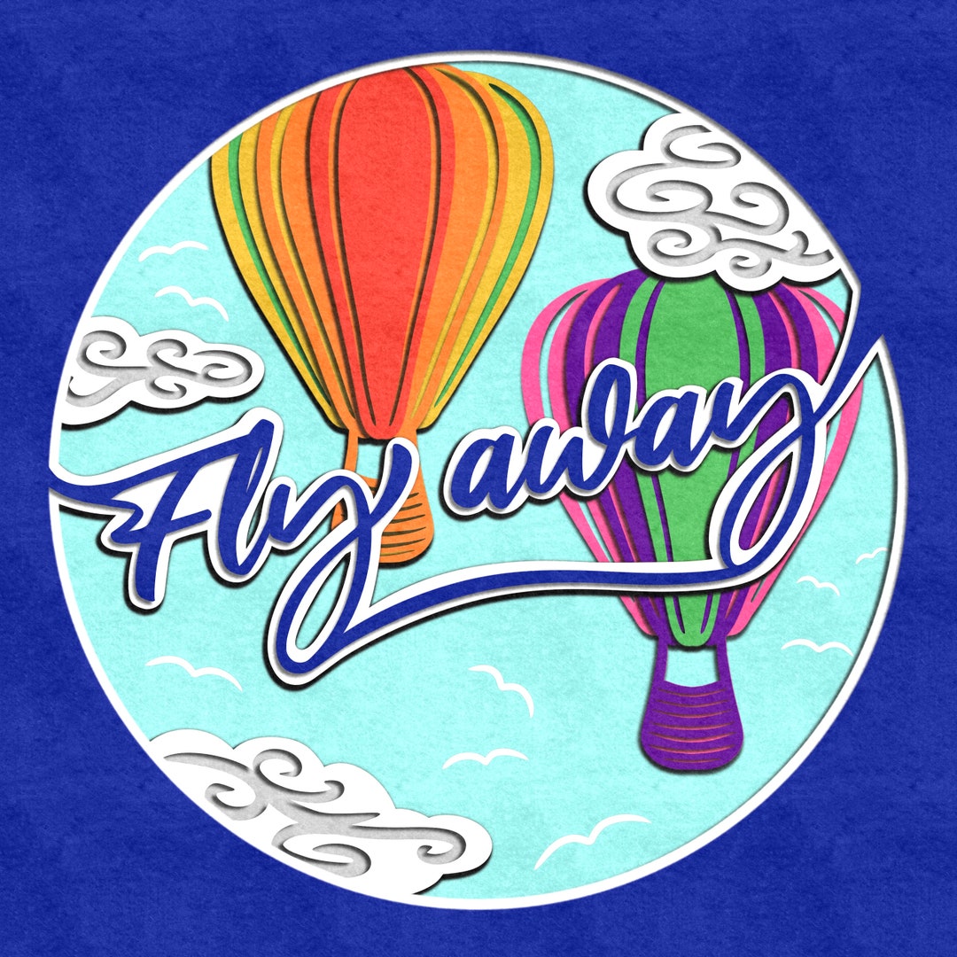 3D Hot Air Balloon Shadowbox SVG Layered Cut File for Cricut ...