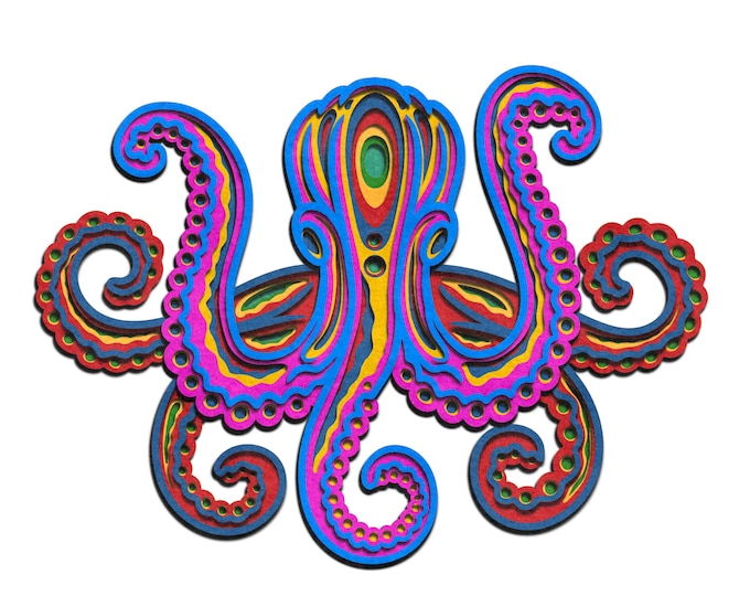 Octopus Svg. Digital SVG PNG DXF for Laser Cut, Paper Cut, Cricut ...