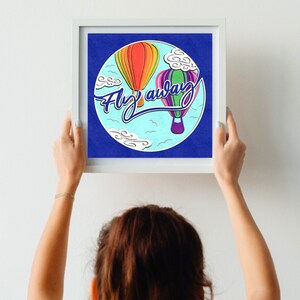 3D Hot Air Balloon Shadowbox SVG Layered Cut File for Cricut ...