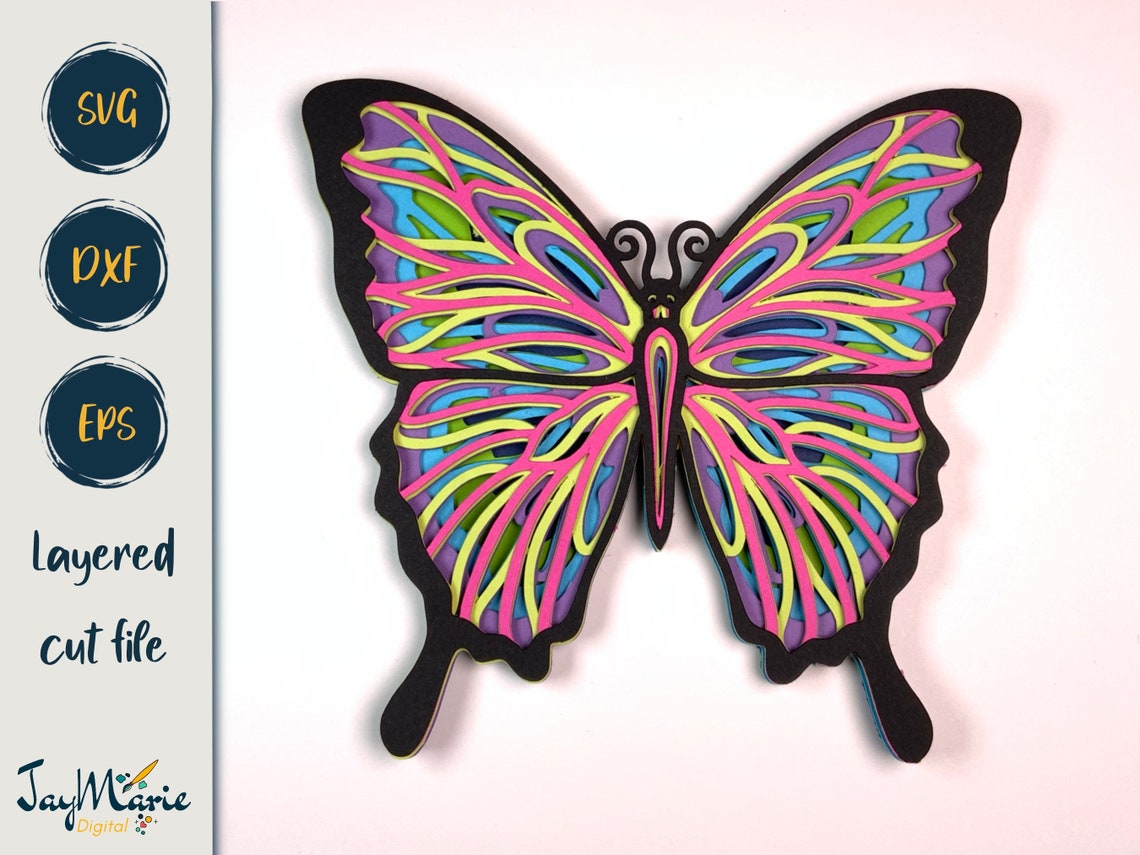 3D Butterfly SVG Layered Butterfly Svg Butterfly Svg File - Etsy