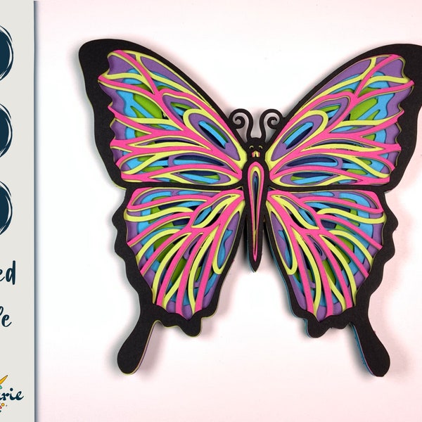 3d Butterfly Svg - Etsy