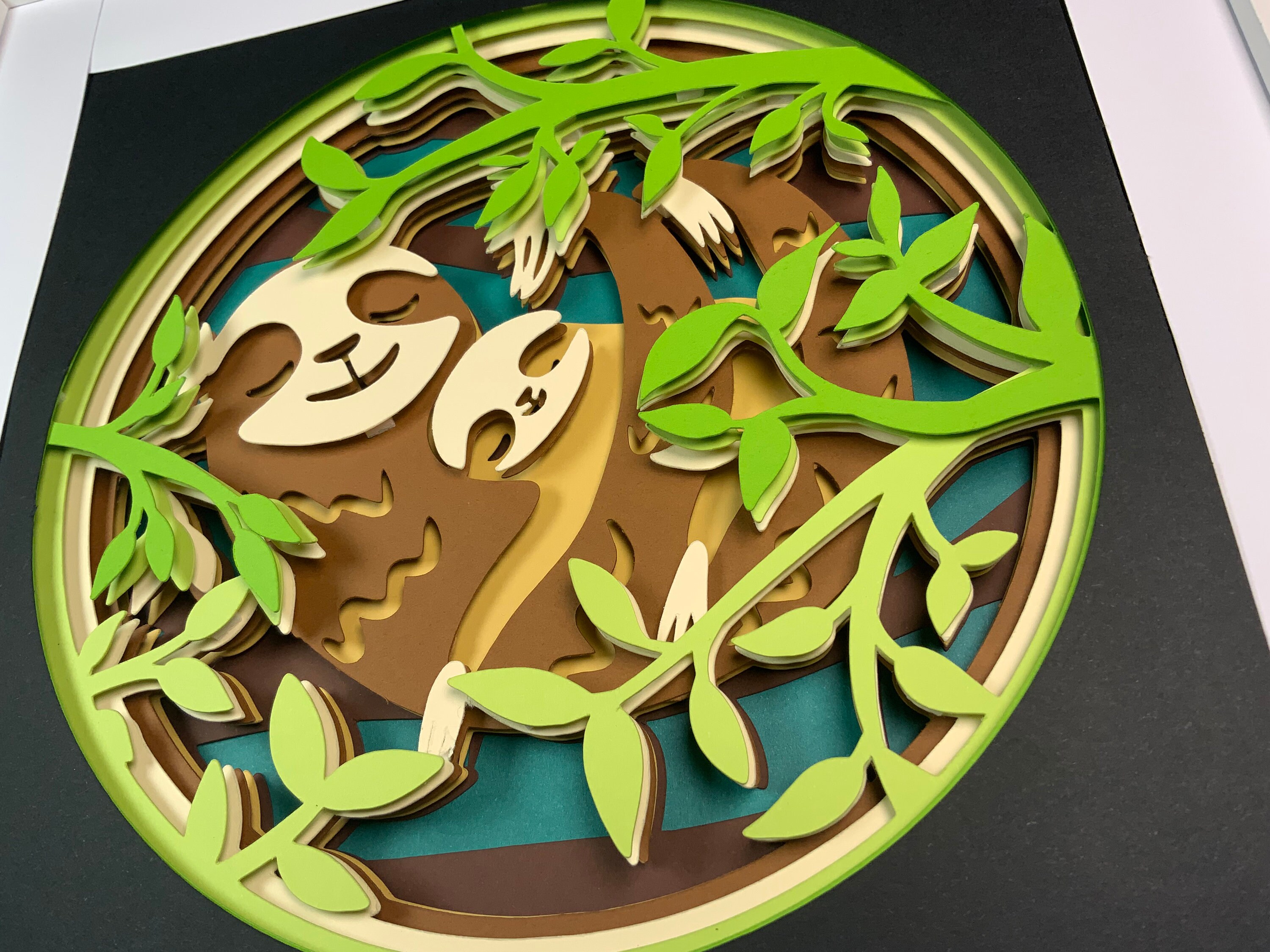 3D Sloth SVG Layered Cut File for Cricut Silhouette Cnc - Etsy