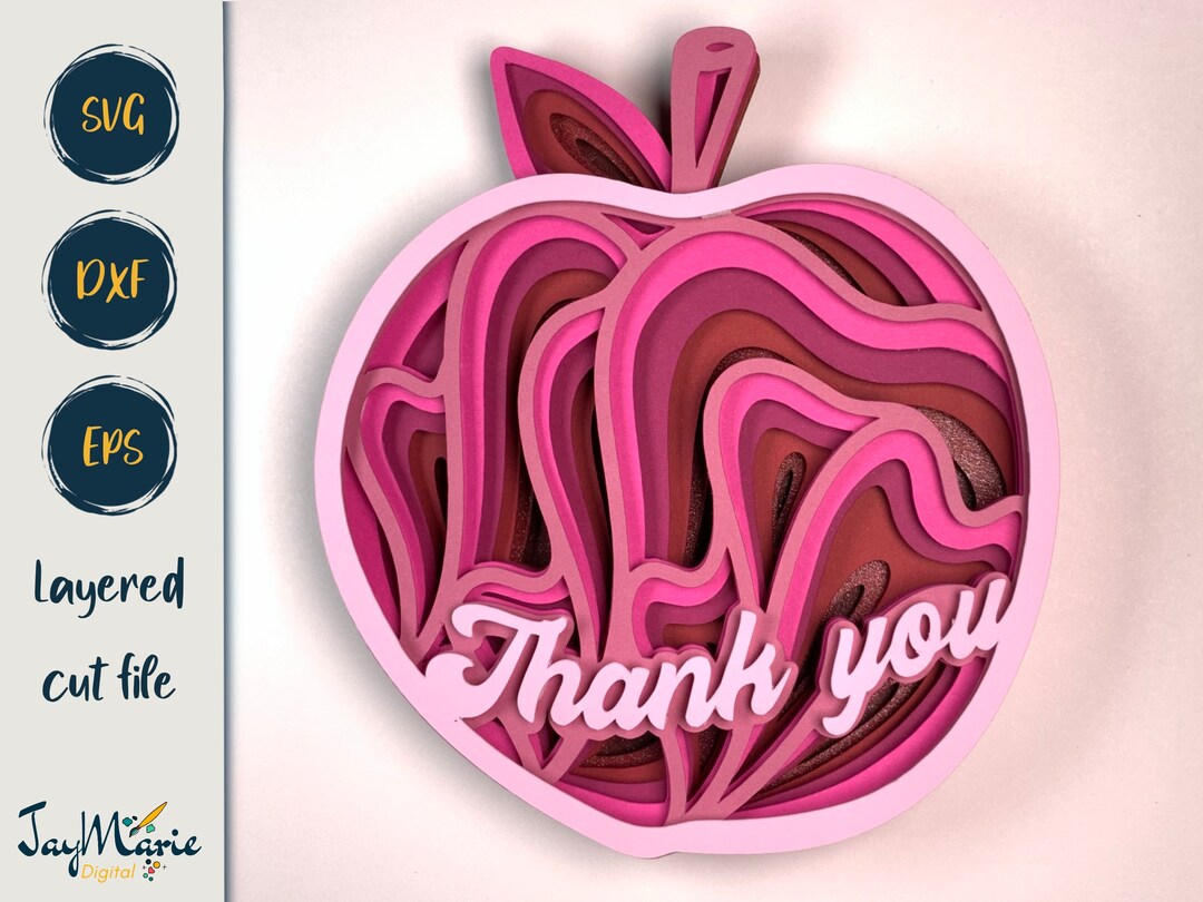 3D Teacher Appreciation SVG. Teacher Gift SVG Layered File for - Etsy ...