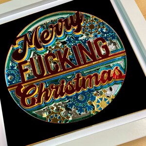 3D Merry Fucking Christmas SVG File. Cuss Word Layered Cut File for ...