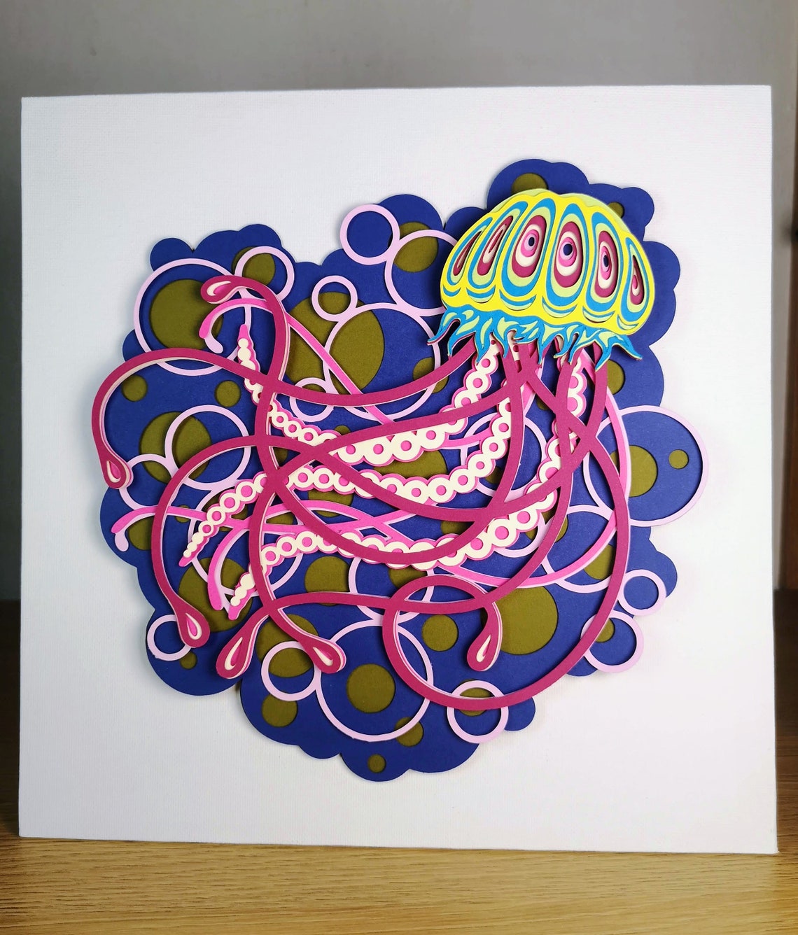 3D Jellyfish Mandala SVG: Layered Cut File for Cricut, Silhouette ...