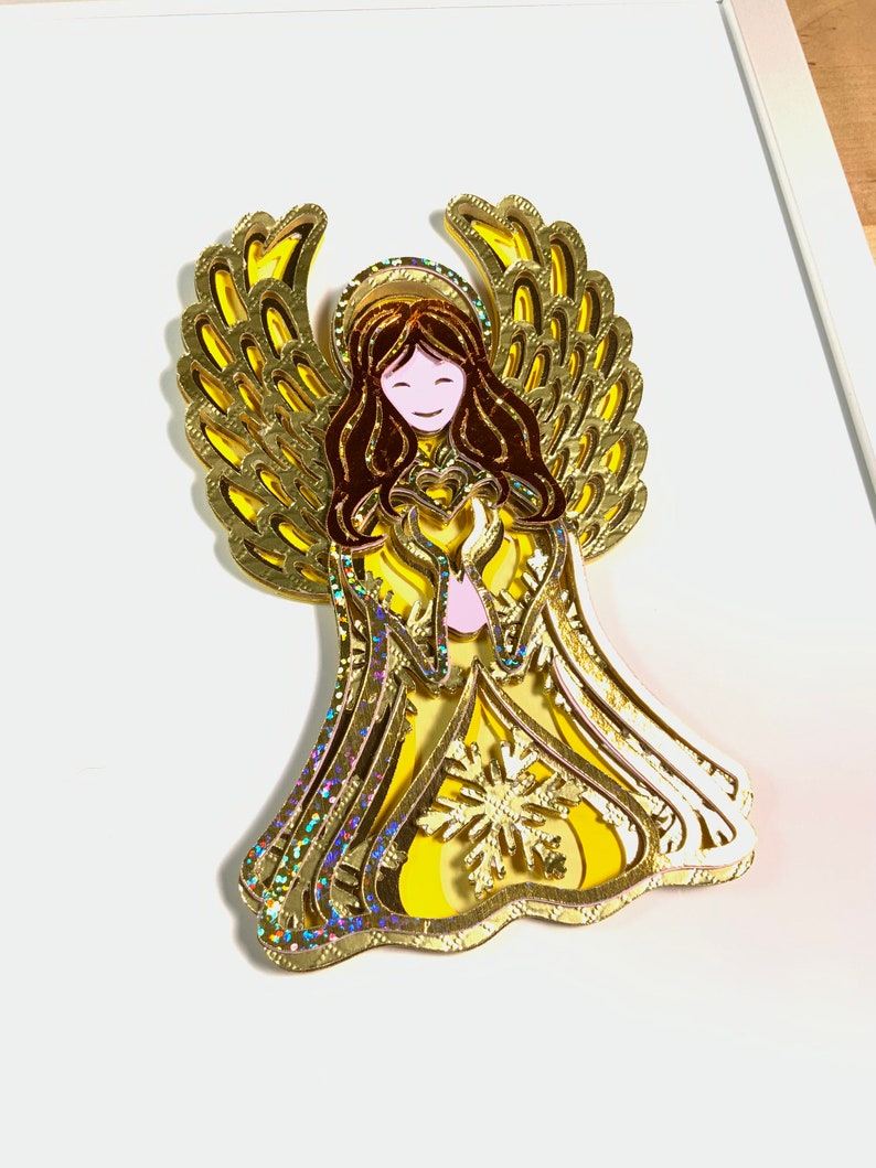 3D Christmas Angel SVG File Layered Cut File for Cricut - Etsy