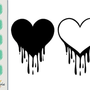 Bleeding Heart SVG: Dripping Heart Cutting File (digital Download) - Etsy