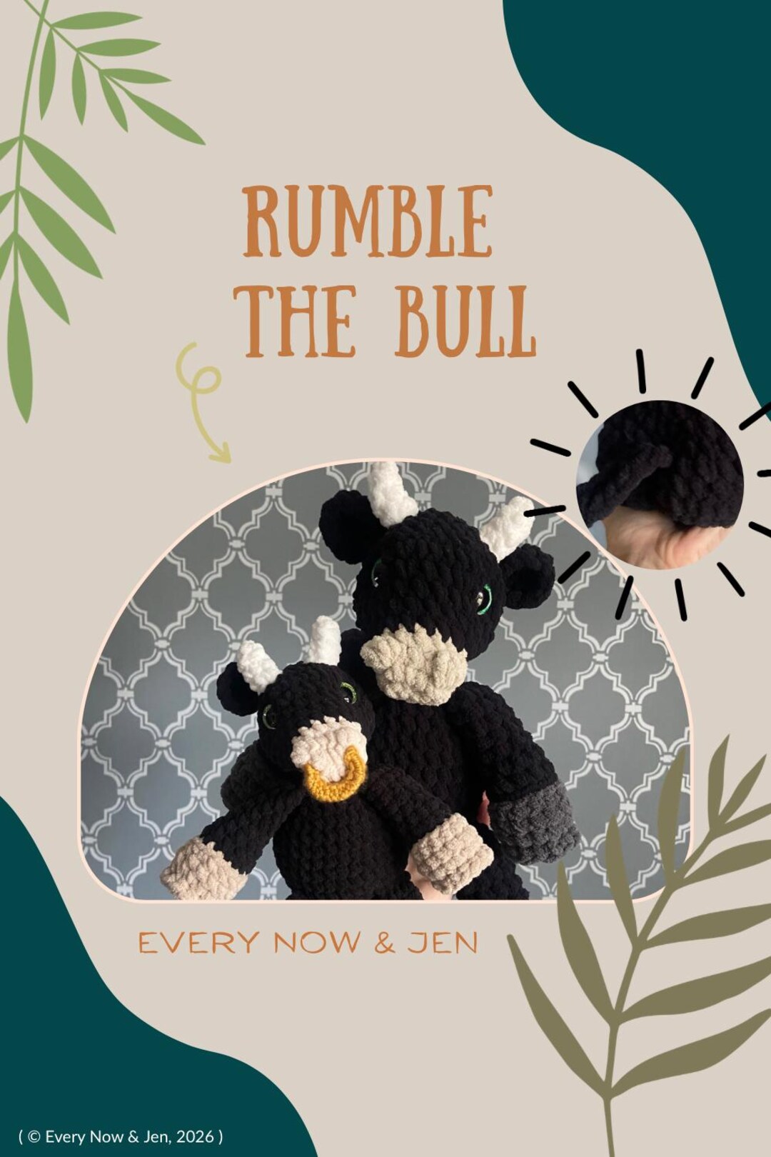 Rumble the Bull Crochet Pattern (PDF) - Etsy