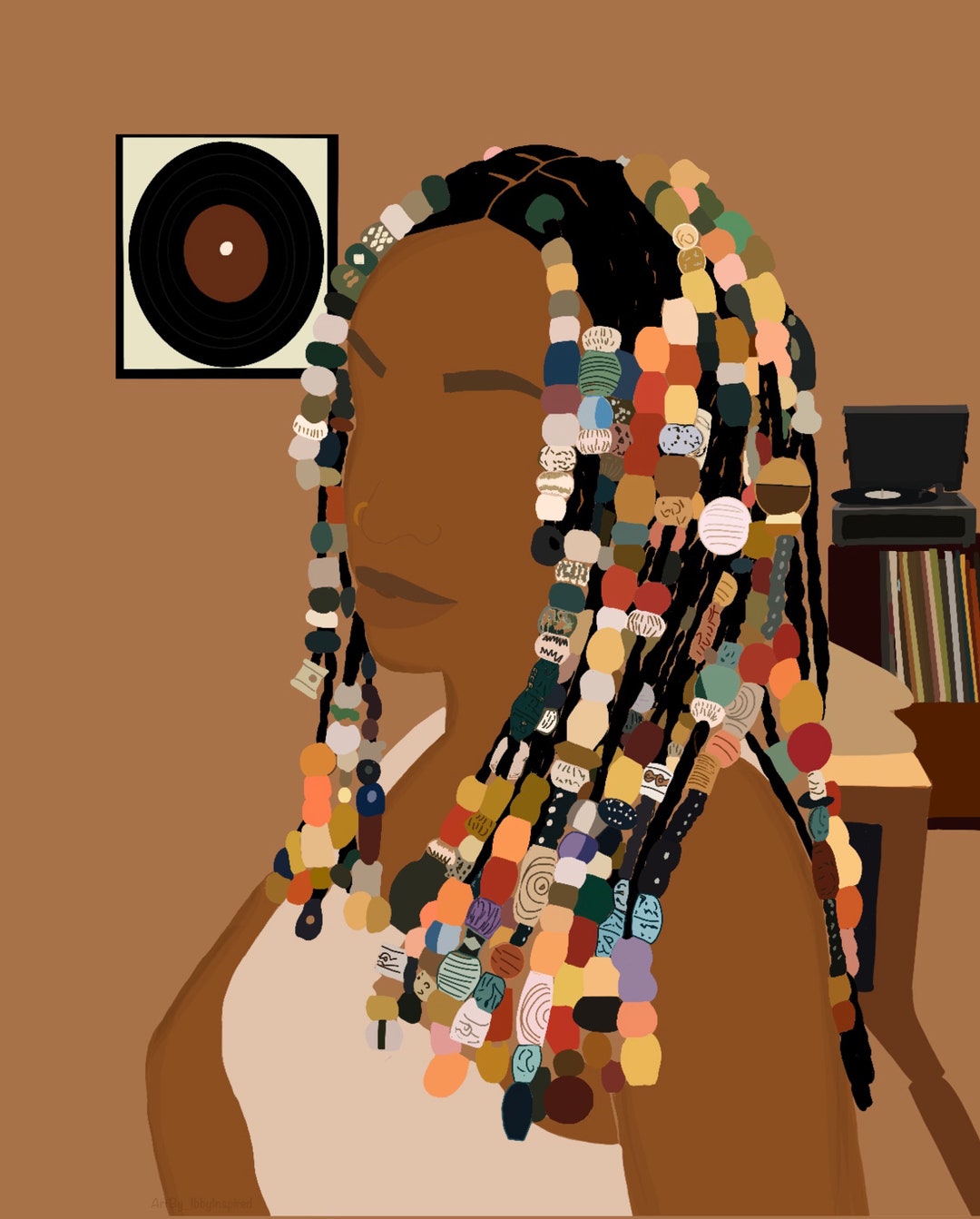 Digital Art- Record Store Bae - Etsy