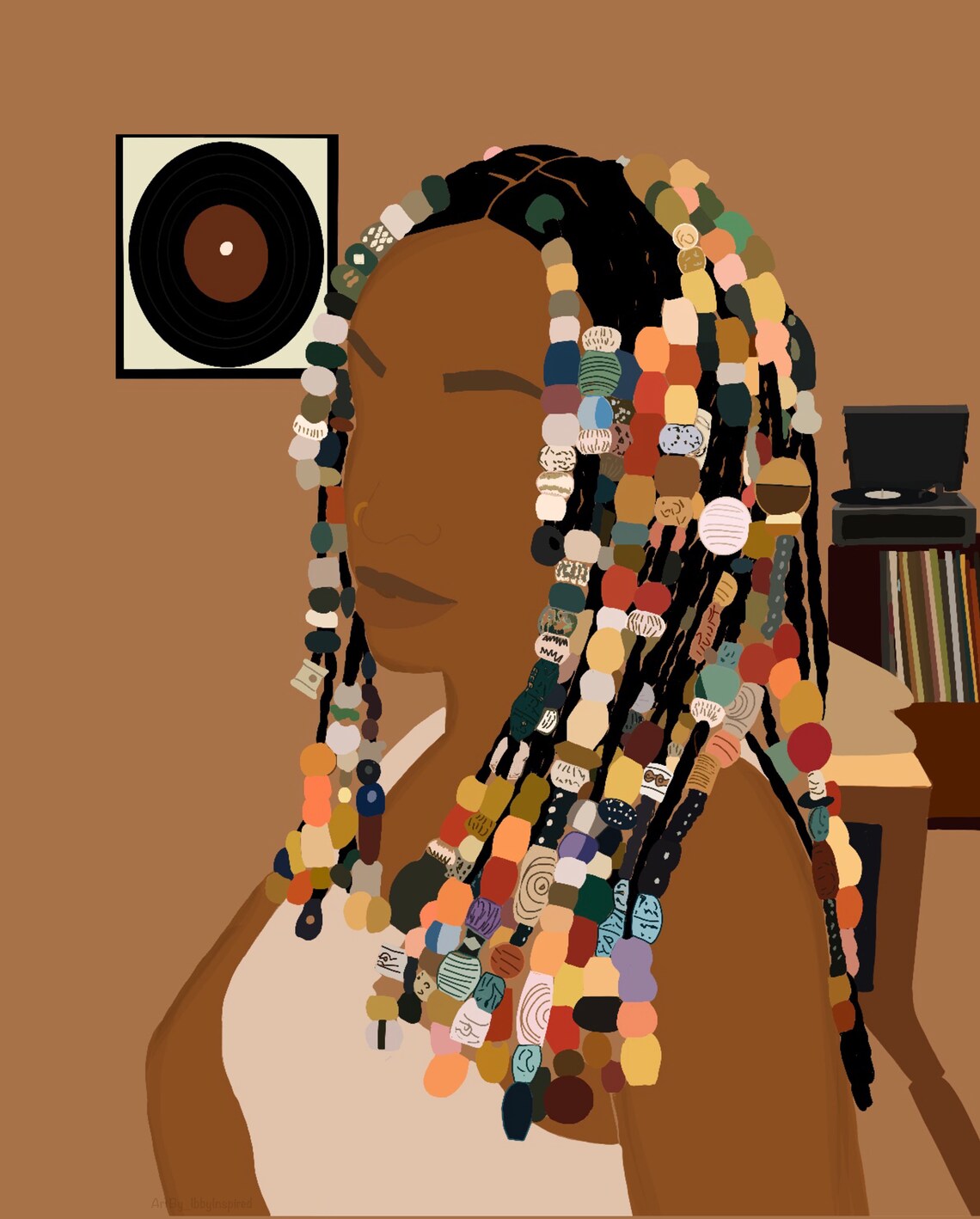 Digital Art- Record Store Bae - Etsy